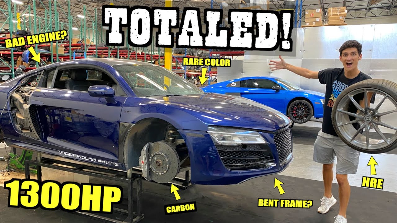 Crashed 1300HP Twin Turbo Audi R8 6-Speed! Can We Rebuild It? - YouTube