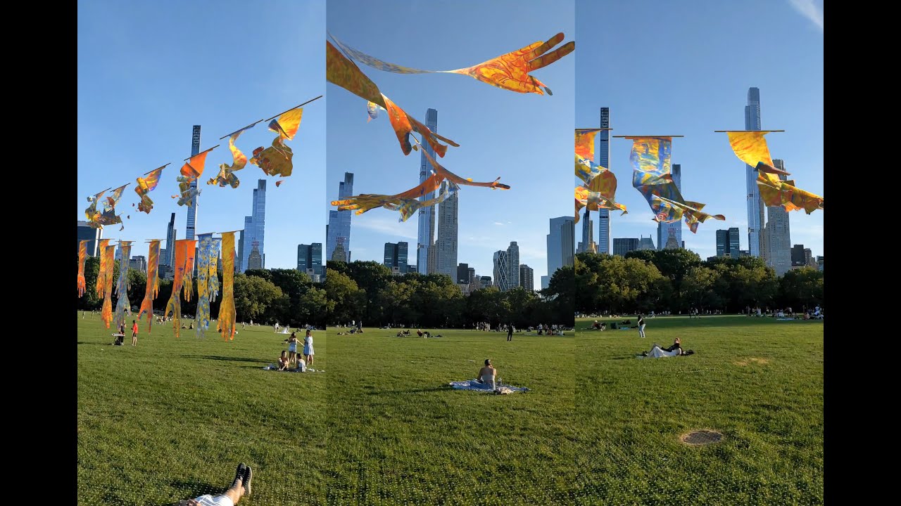 Giant Hands Augmented Reality Art Installation in Central Park - YouTube
