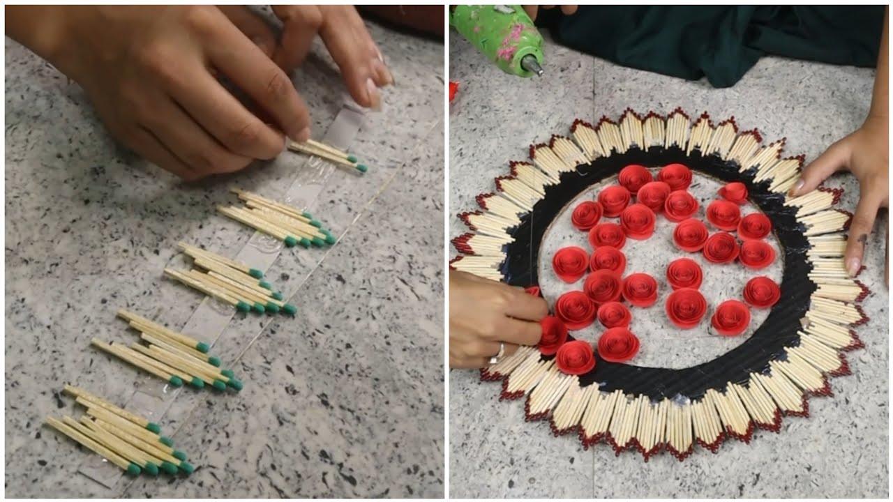 Matchstick Craft ideas 🤭 Docor your home😎 - YouTube