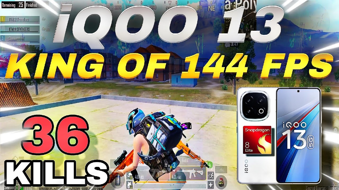 iQOO 13 5G BGMI TEST 2025🔥 COMPETITIVE GAMING DEVICE iQOO 13 144 FPS ...