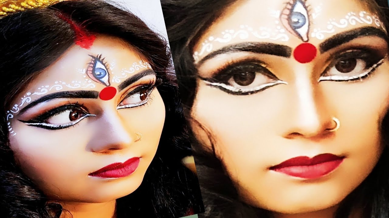 Maa Durga Makeup tutorial # Maa Durga makeup pic 2019 - YouTube