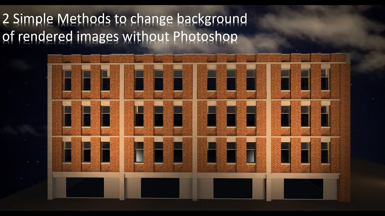2 Simple Methods to change background of rendered images without ...