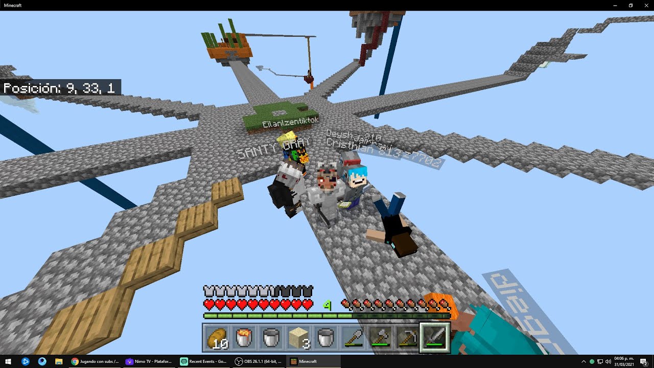 Jugando con SUBS Minecraft Bedrock // Minecraft PE // - YouTube