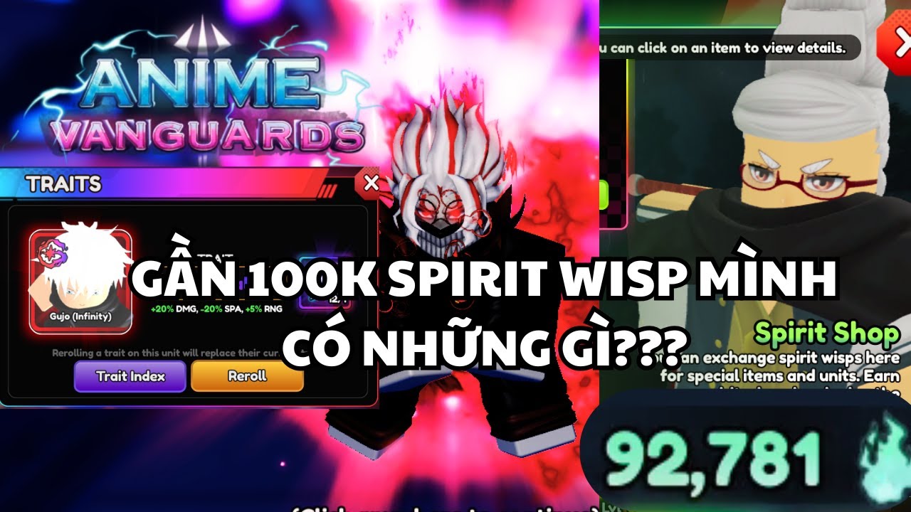 Anime Vanguards: Gần 100k Spirit Wisp mình sẽ có gì....???? - YouTube