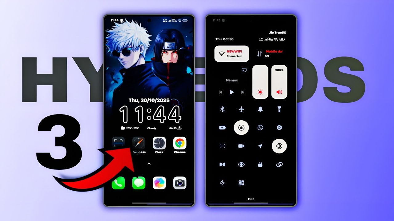 HyperOS 3 Official Control UI With Blur Effect For Xiaomi Device 🚀🤯 ...