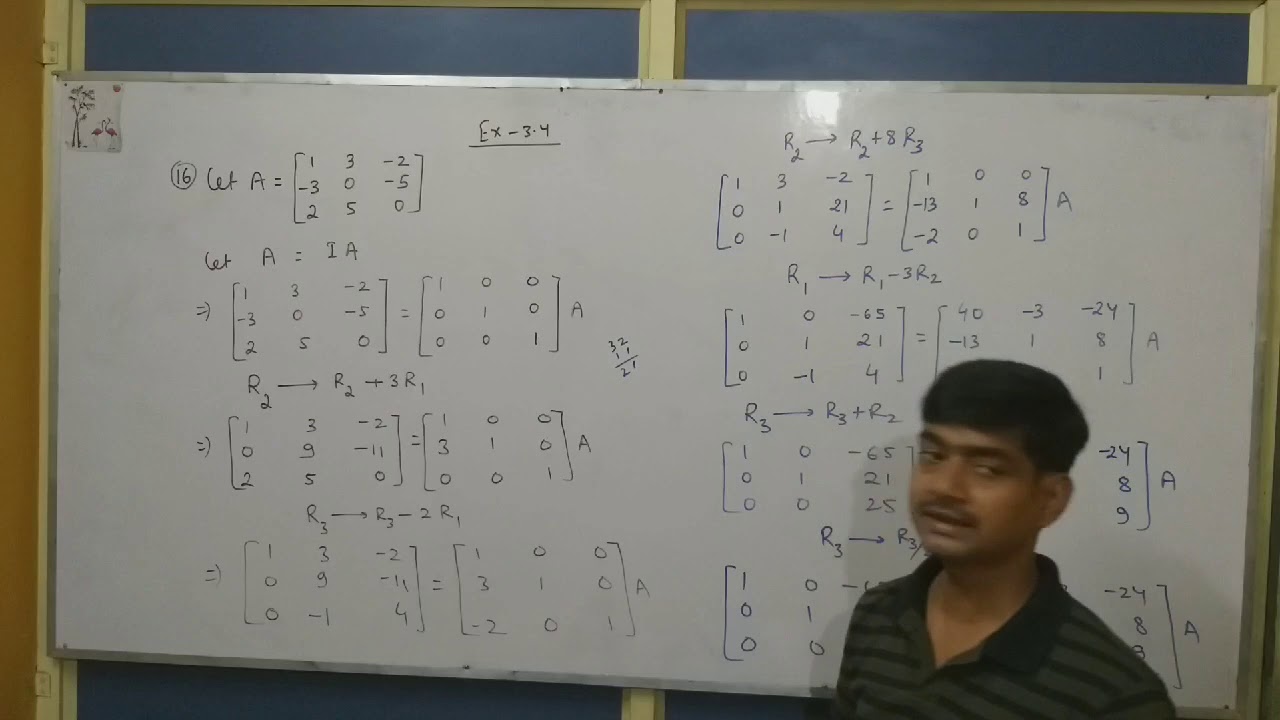 Elementary operation of matrix( Part-5) class xii - YouTube