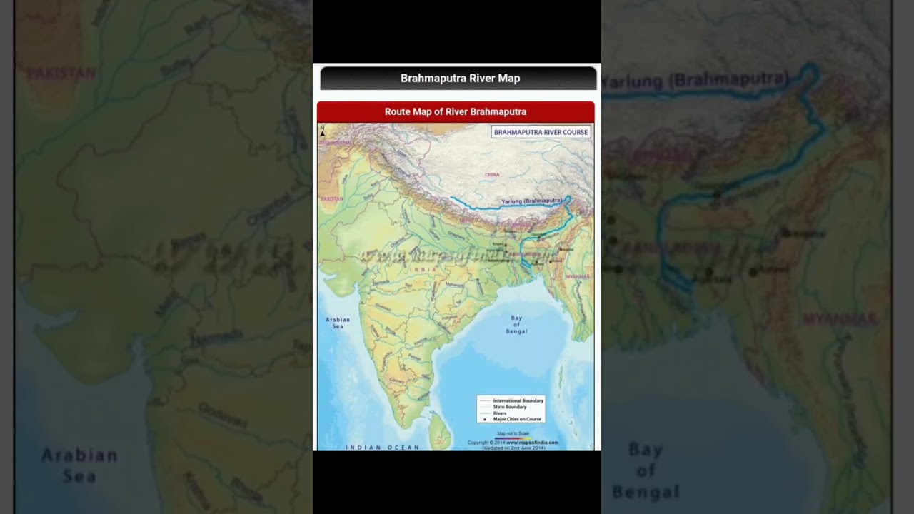 Map Of India Brahmaputra River