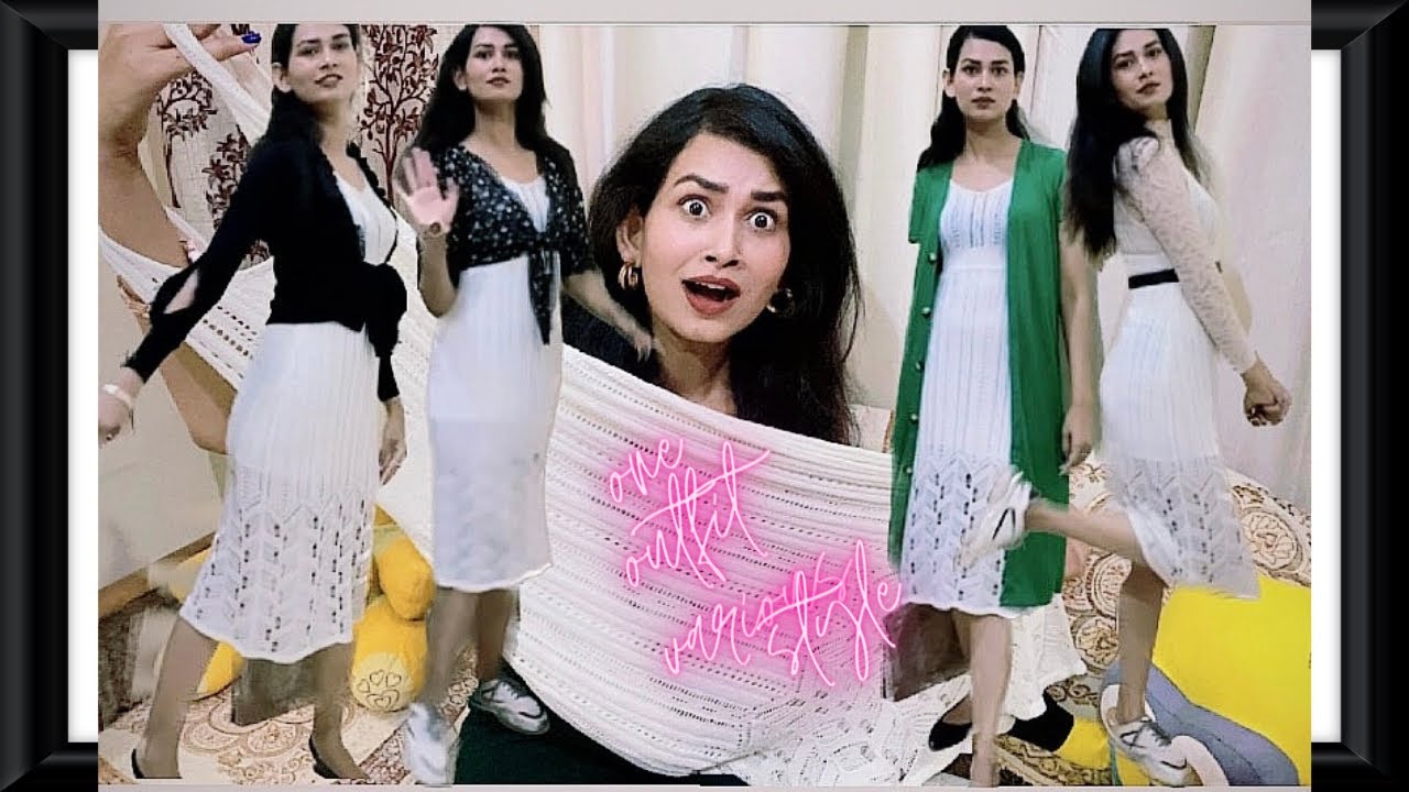How to style the same dress in different ways 💞 one outfit ,six ...