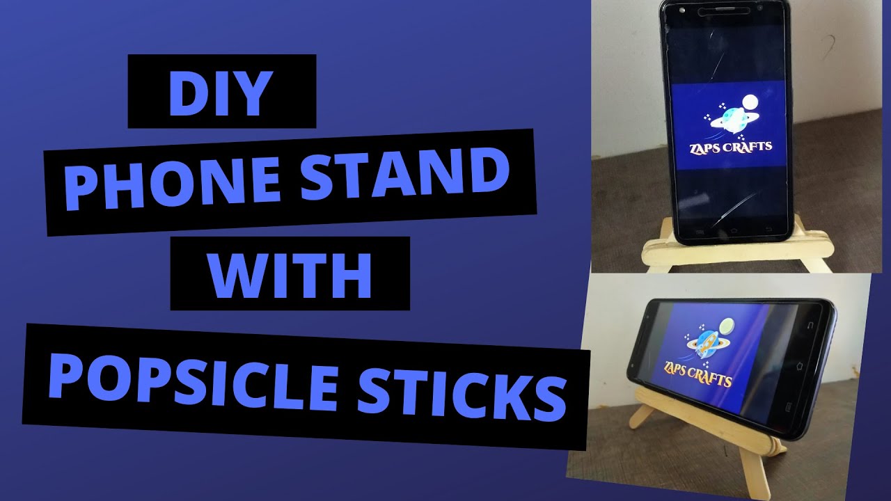 DIY PHONE STAND WITH POPSICLE STICKS|PHONE STAND PART-2|HOW TO MAKE ...