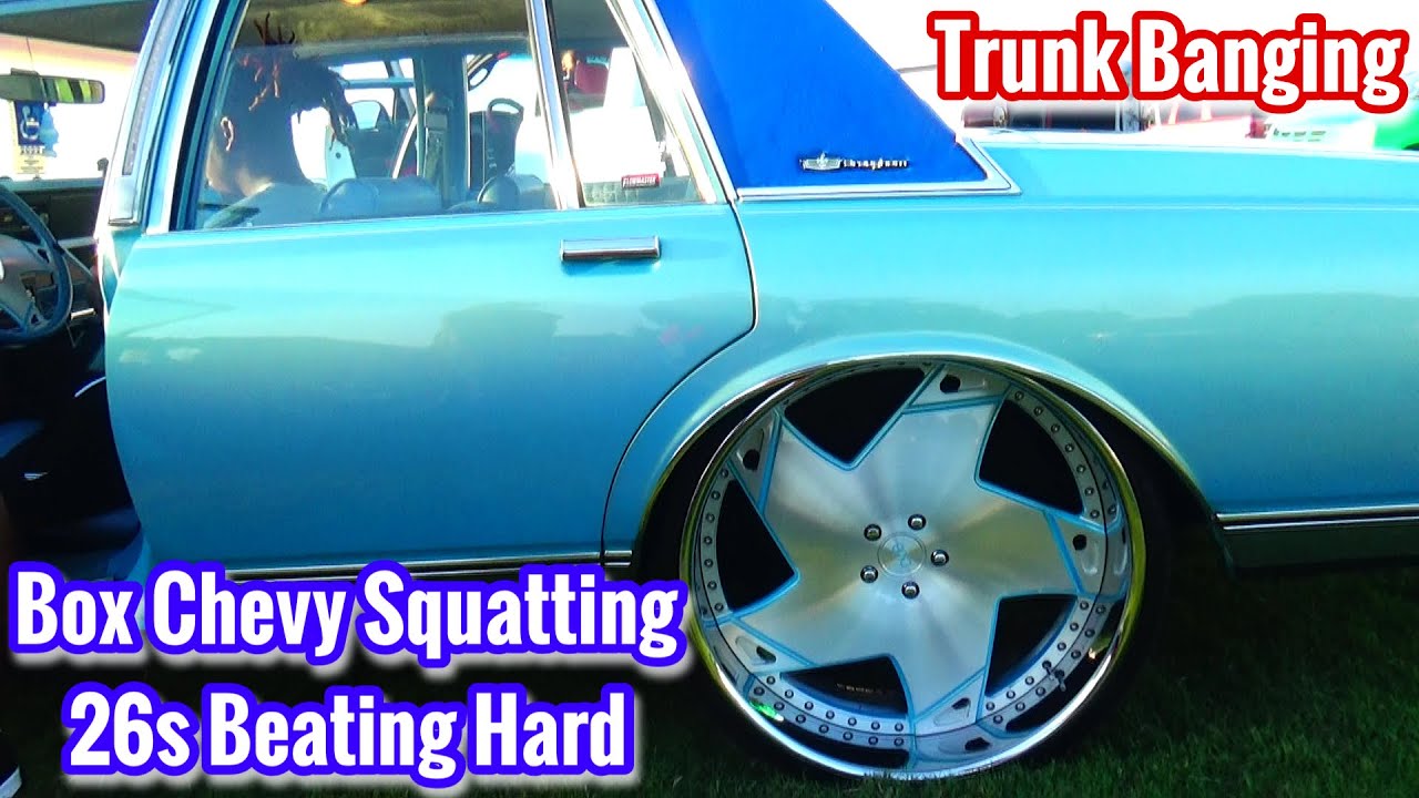 Box Chevy Caprice Brougham Beating The Trunk Off Tucking 26s Dubs ...