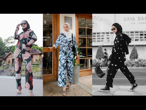 STYLE OOTD HIJAB KEKINIAN MENGGUNAKAN PAJAMAS (one set piyama)