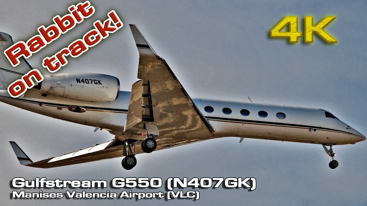 Gulfstream G550 Private Jet [4K] (Rabbit ahead) N407GK - YouTube
