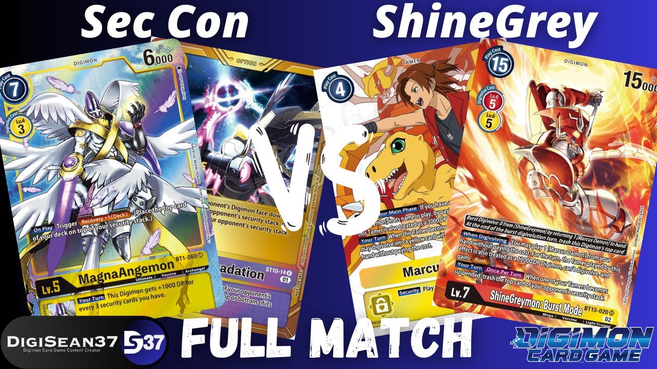 Security Control VS ShineGreymon | Digimon Card Game | BT15 Exceed ...