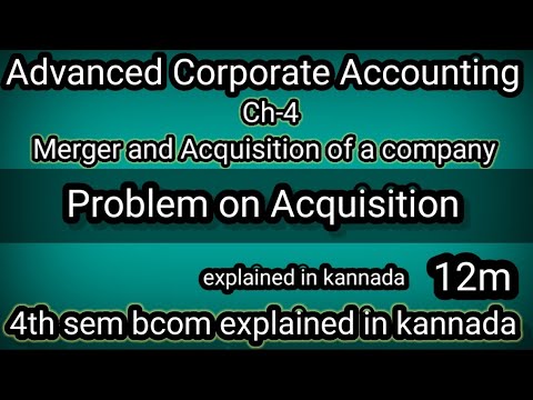 4th sem bcom ACA Ch-4 Merger and Acquisition of a company.Problem on ...