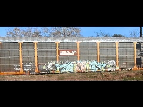 FREIGHT TRAIN GRAFFITI # 673 (All autoracks) - YouTube