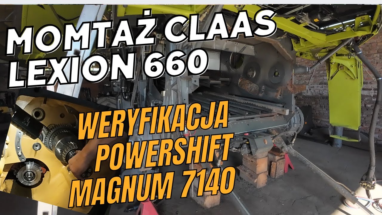 Remont kombajnu Claas Lexion 660. Weryfikacja skrzyni biegów powershift ...