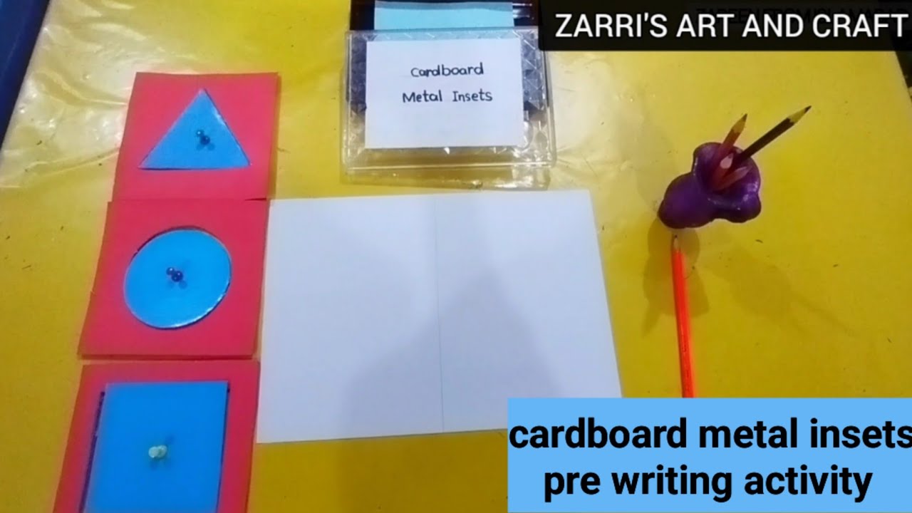 Cardboard metal insets | Pre writing activity | Montessori material ...