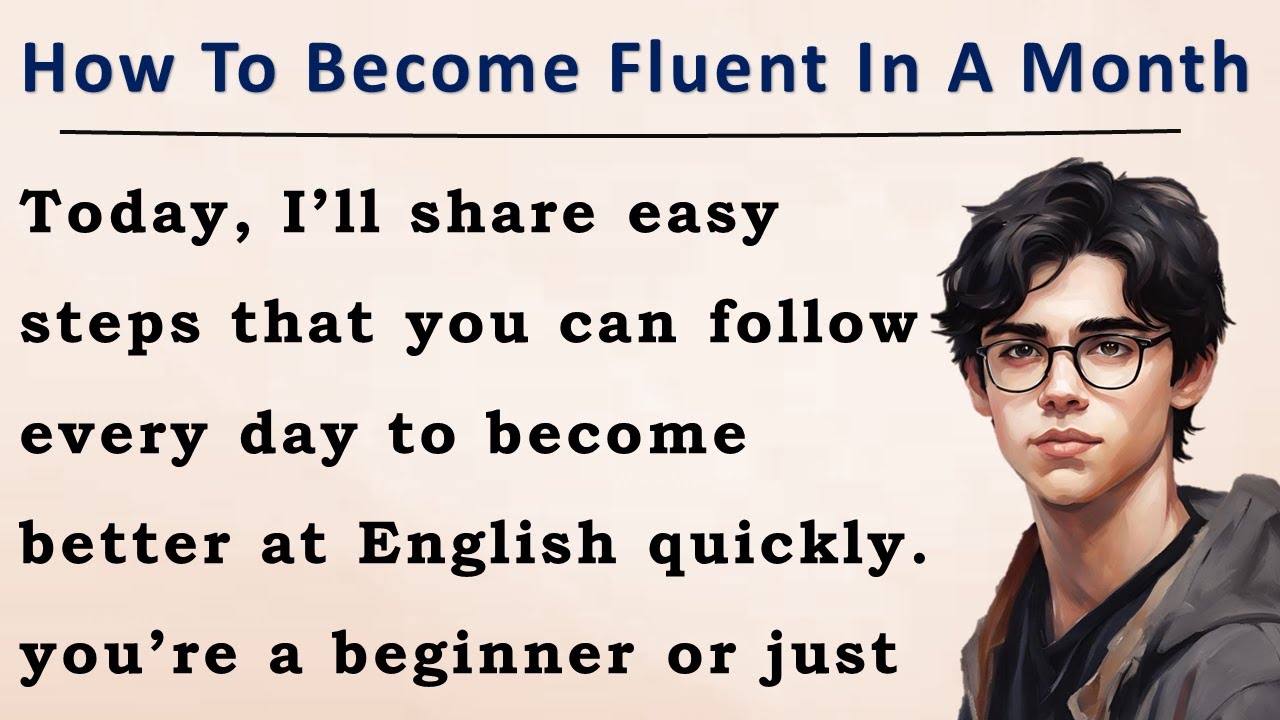 How To Become Fluent In A Month || Learn English Through Story ...