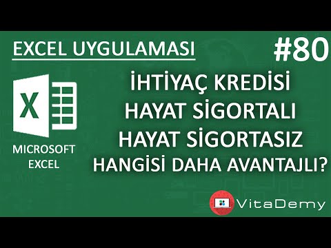 Hayat Sigortalı ve Hayat Sigortasız İhtiyaç Kredisi Karşılaştırması | Excel Uygulamaları #80
