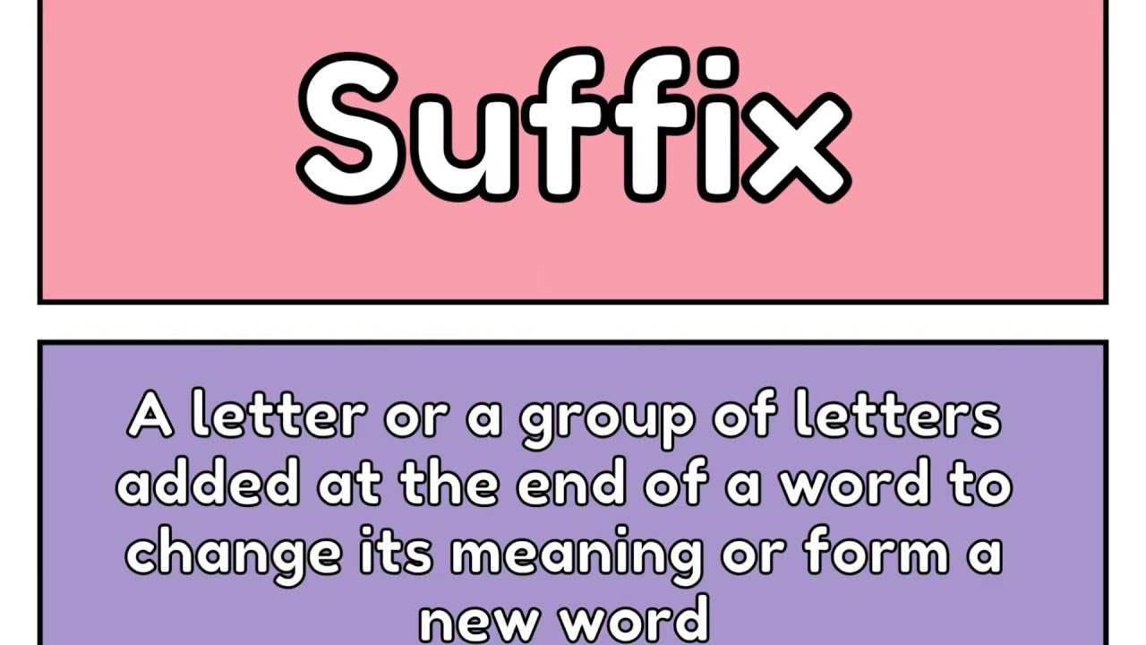 Suffixes Review - YouTube