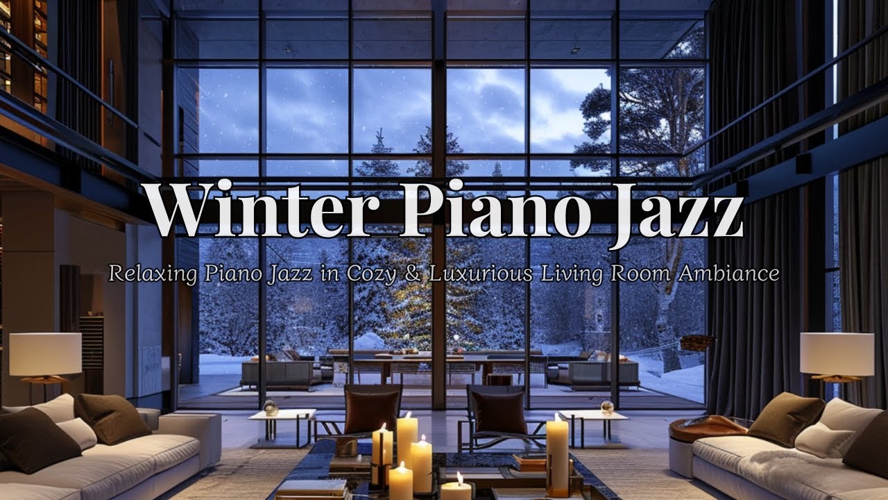 Winter Piano Jazz in Cozy and Luxurious Living Room🎹 | Perfect Jazz ...