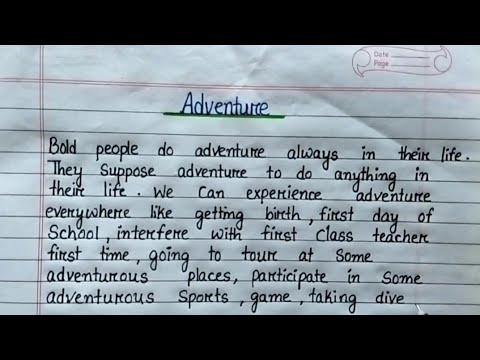 Essay on Adventure in English || - YouTube