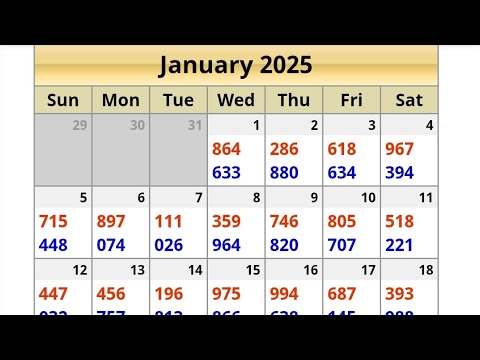 Pick 3 lottery data for Illinois evening drawing for 2024 and 2025 ...