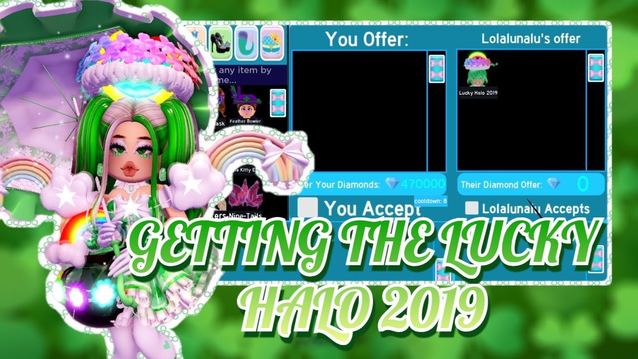 GETTING THE LUCKY HALO 2019 // ROYALE HIGH - YouTube