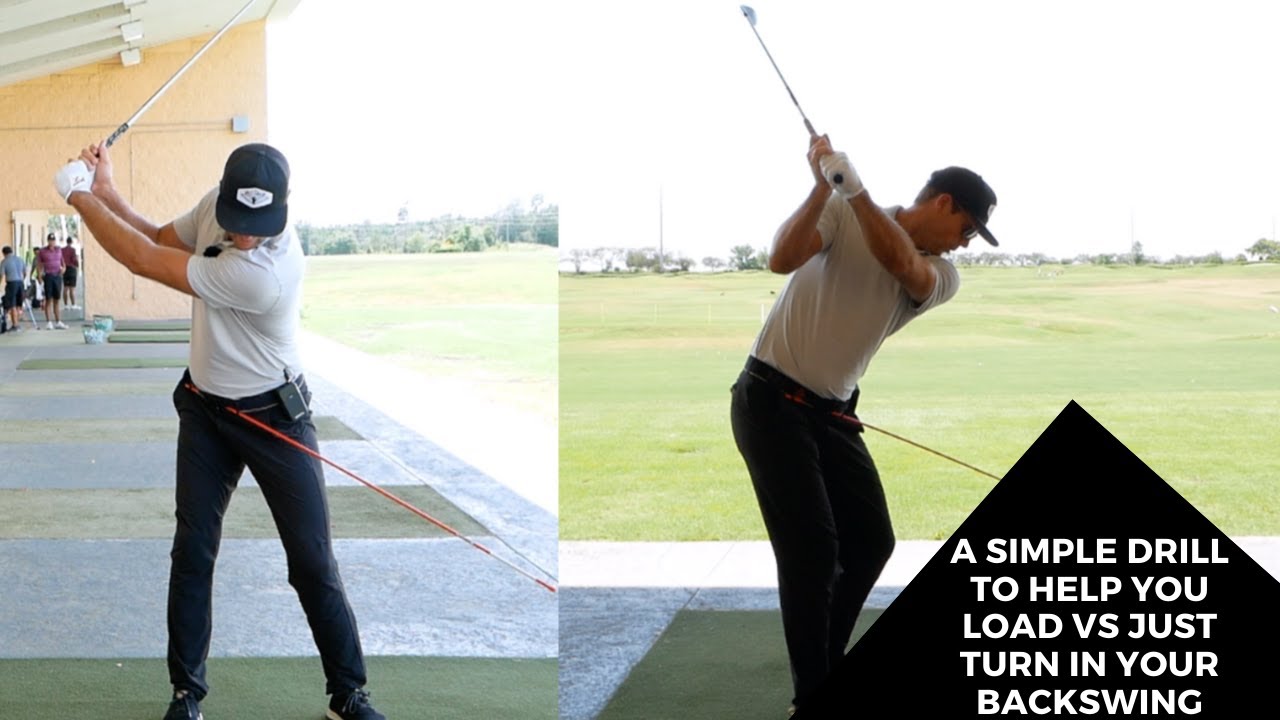 A SIMPLE DRILL TO HELP YOU LOAD VS JUST TURN IN YOUR BACKSWING - YouTube