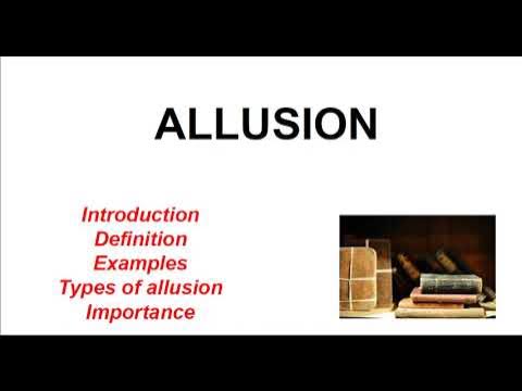 Allusion/figure of speech/biblical allusions/historical allusions ...
