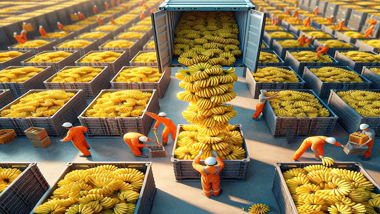 How Millions of Bananas Are Harvested and Processed | Bananas Mega ...