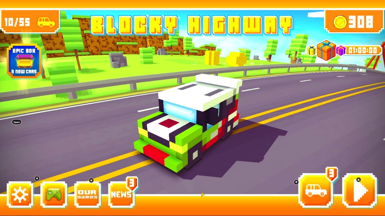 BLOCKY HIGHWAY TRAFFIC RACING ( LEVEL 28 ) GAMEPLAY - YouTube