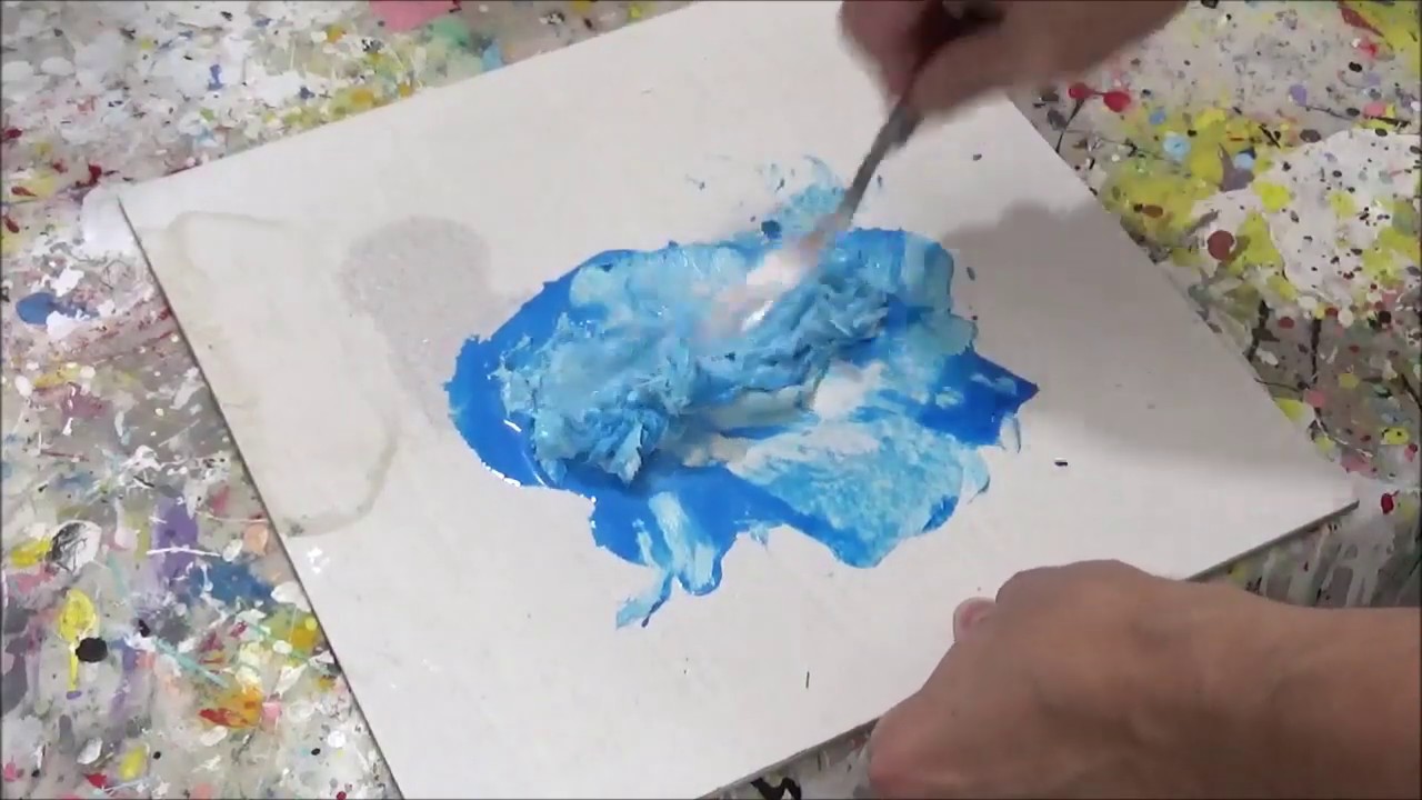 Pintando un cuadro con Textura y Espátula / Acrílico / Mirada al Mar ...