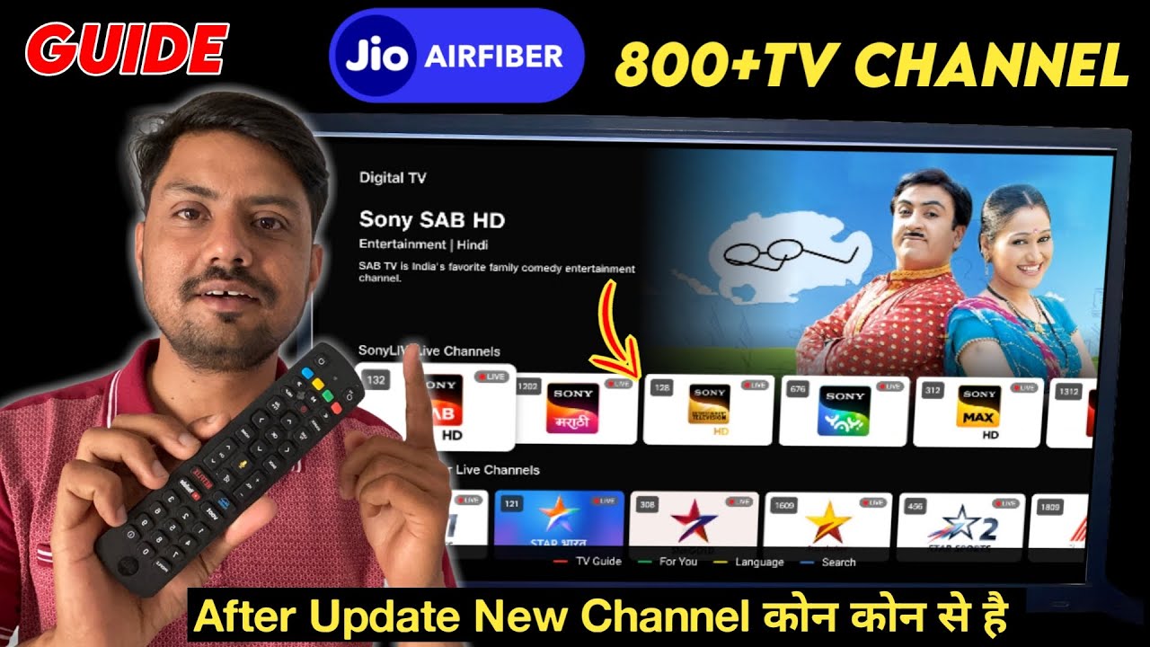 Jio airfiber Channel list update | Jio Airfiber Stb 800+ Live Tv Channel | Check Live 😃 - YouTube