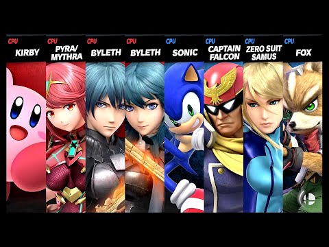 Kirby and Pyra Mythra and Byleth and Byleth VS Sonic and Captain Falcon ...