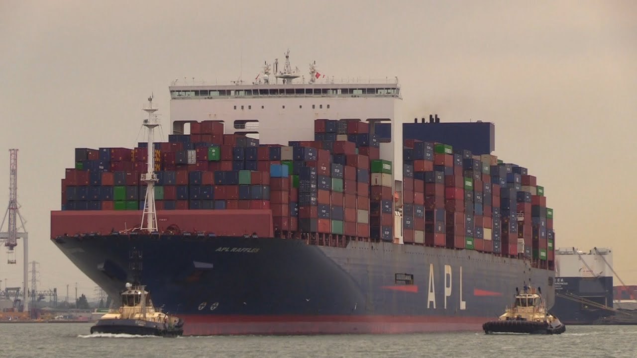 APL RAFFLES CONTAINER SHIP NEXT PORT DUNKERQUE FROM SOUTHAMPTON 11/08 ...