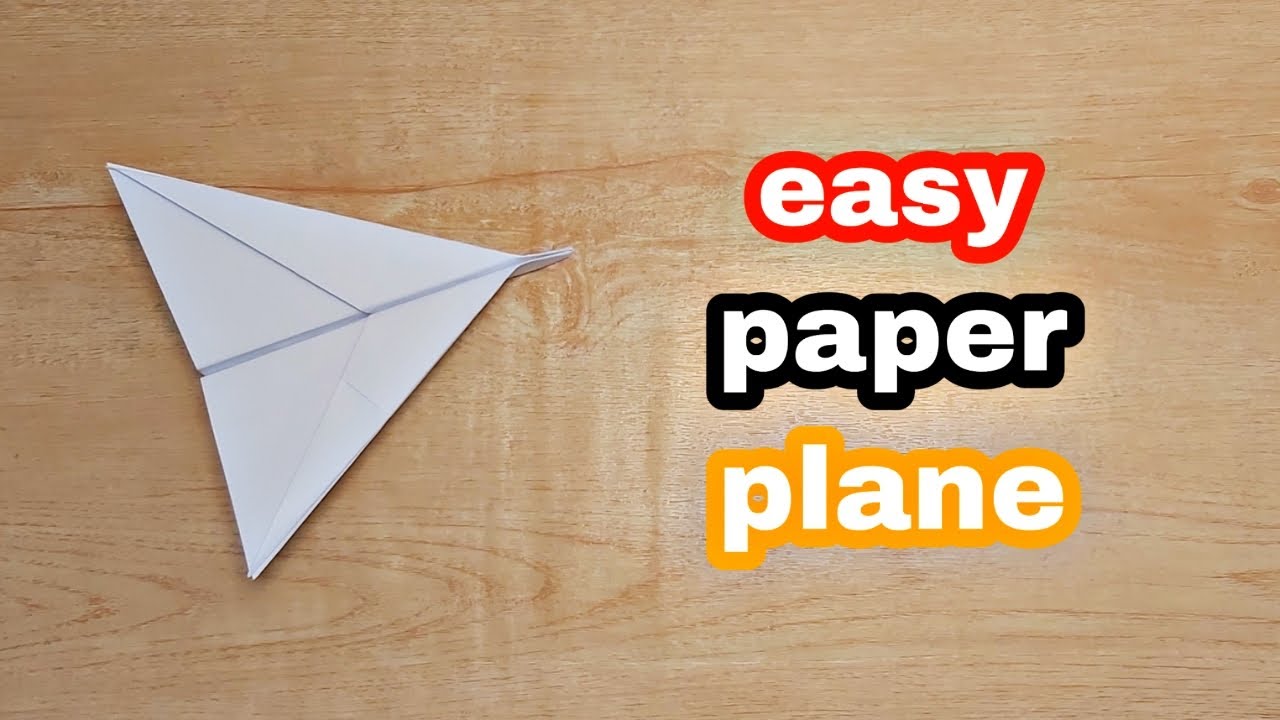 How to make easy cute paper airplane - YouTube