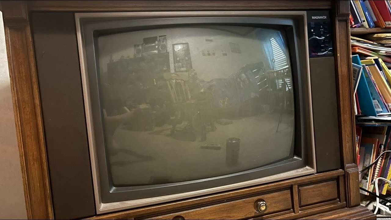 Working 1980s Color Console TV Cabinet - YouTube