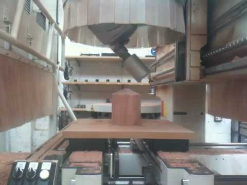 SCM 5 axis CNC running a roof lantern boss - YouTube