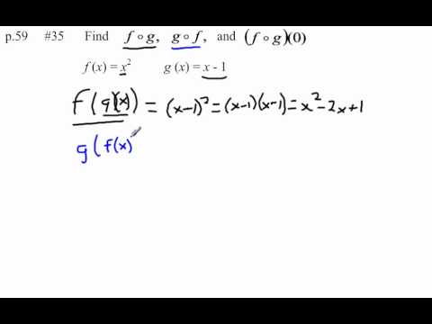 Pre Calculus Chapter 1 p.59 #35 - YouTube