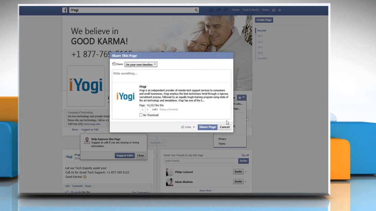 How to Share a Page to Your Facebook Profile - YouTube