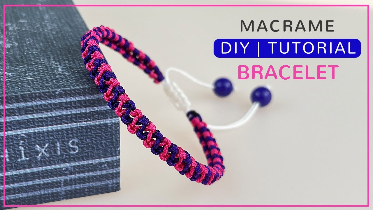 Easy macrame bracelet for beginners | Simple macrame bracelet tutorial ...