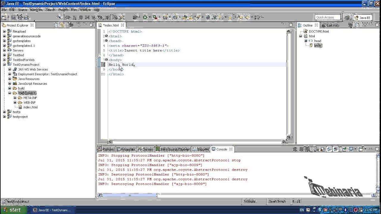 how to create dynamic Web Project in Eclipse. - YouTube