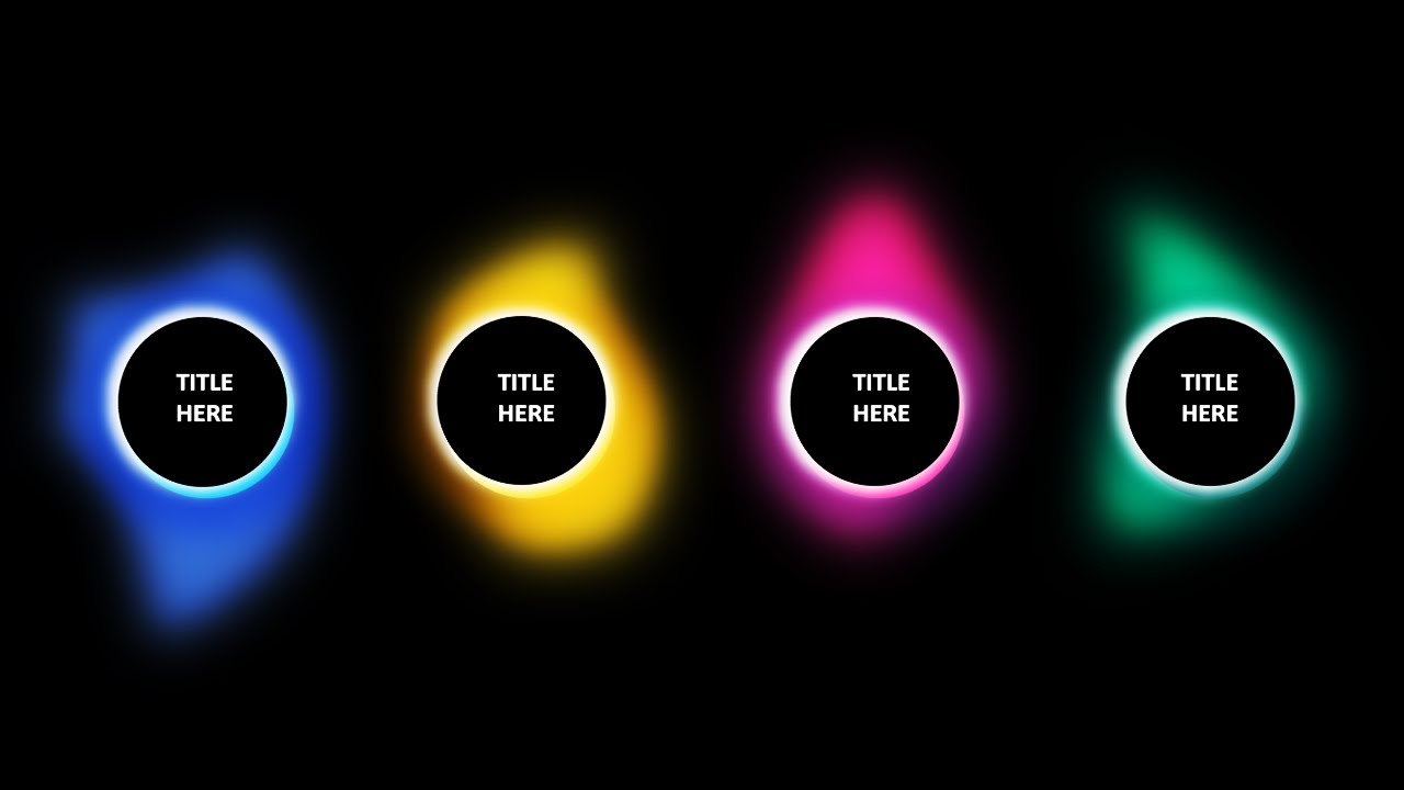 Create 4 Abstract Colorful Options in PowerPoint. Tutorial No. 915 ...