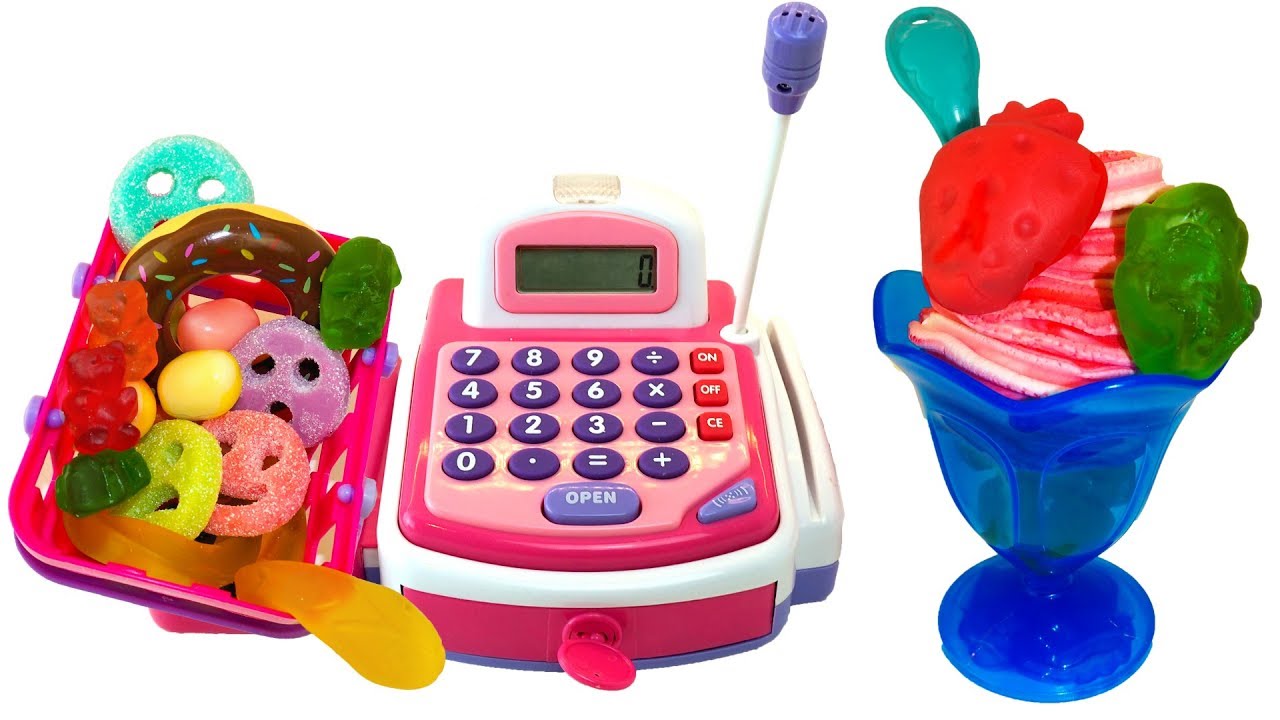 Lär dig färger med Play Doh glass & godis - Lek och Lär för barn på ...