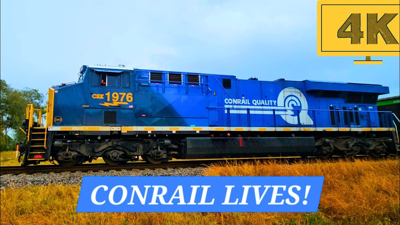 CSX C040-12 with Conrail heritage unit in Florida - YouTube