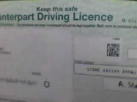 Driving licence counterpart. - YouTube
