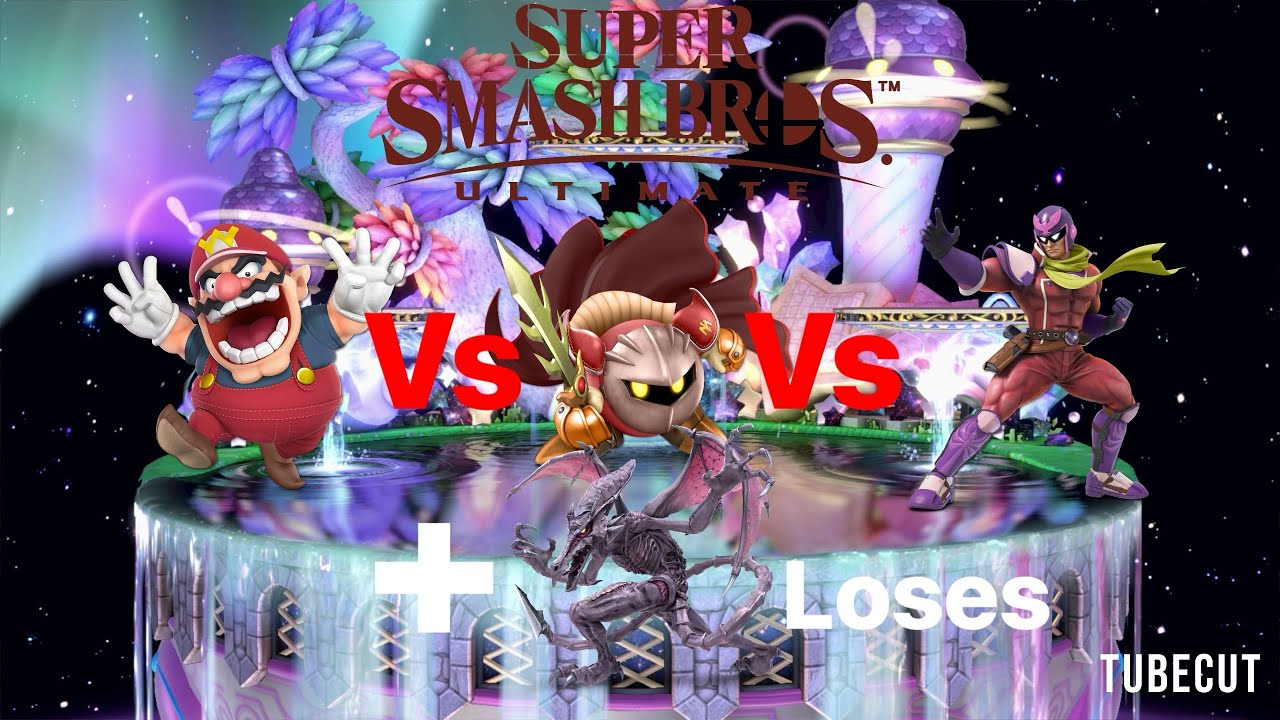 SSBU - Red Wario vs Red Meta Knight vs Red Captain Falcon + Ridley ...