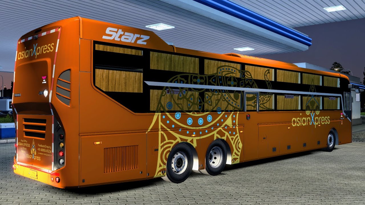 Asian Express | MG Starz Volvo B11R AC Sleeper bus mod | mg starz bus ...