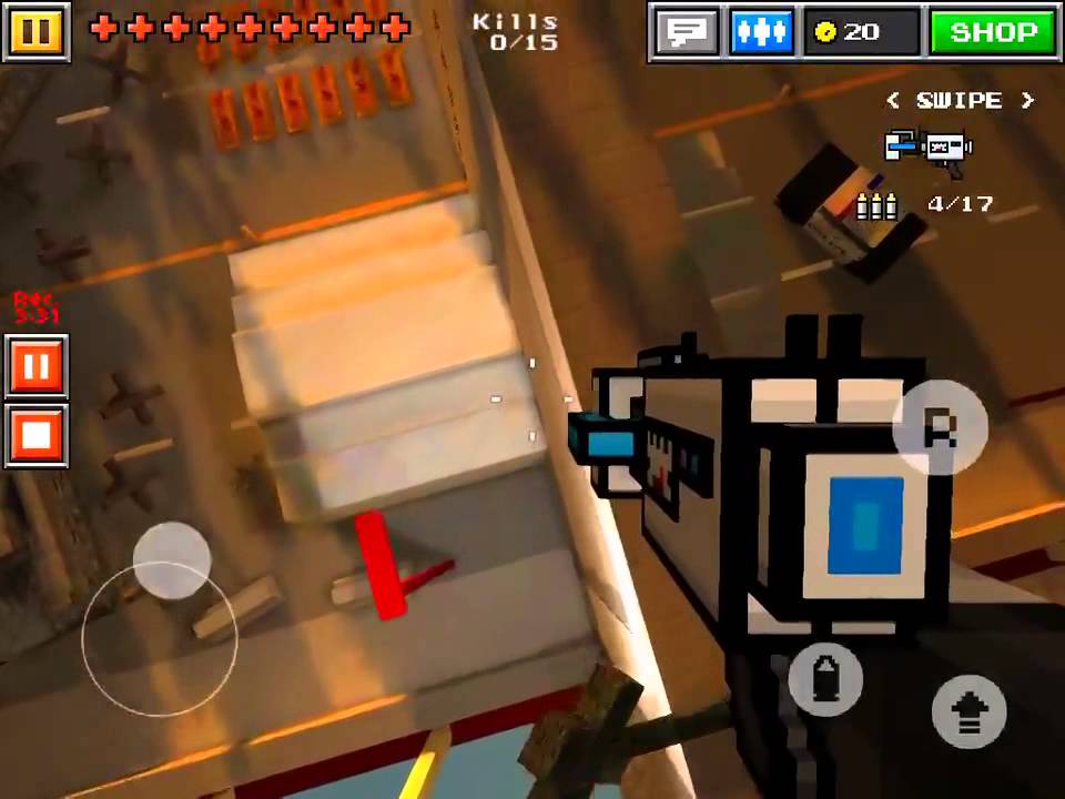 Pixel gun 3D glitches on map bridge - YouTube